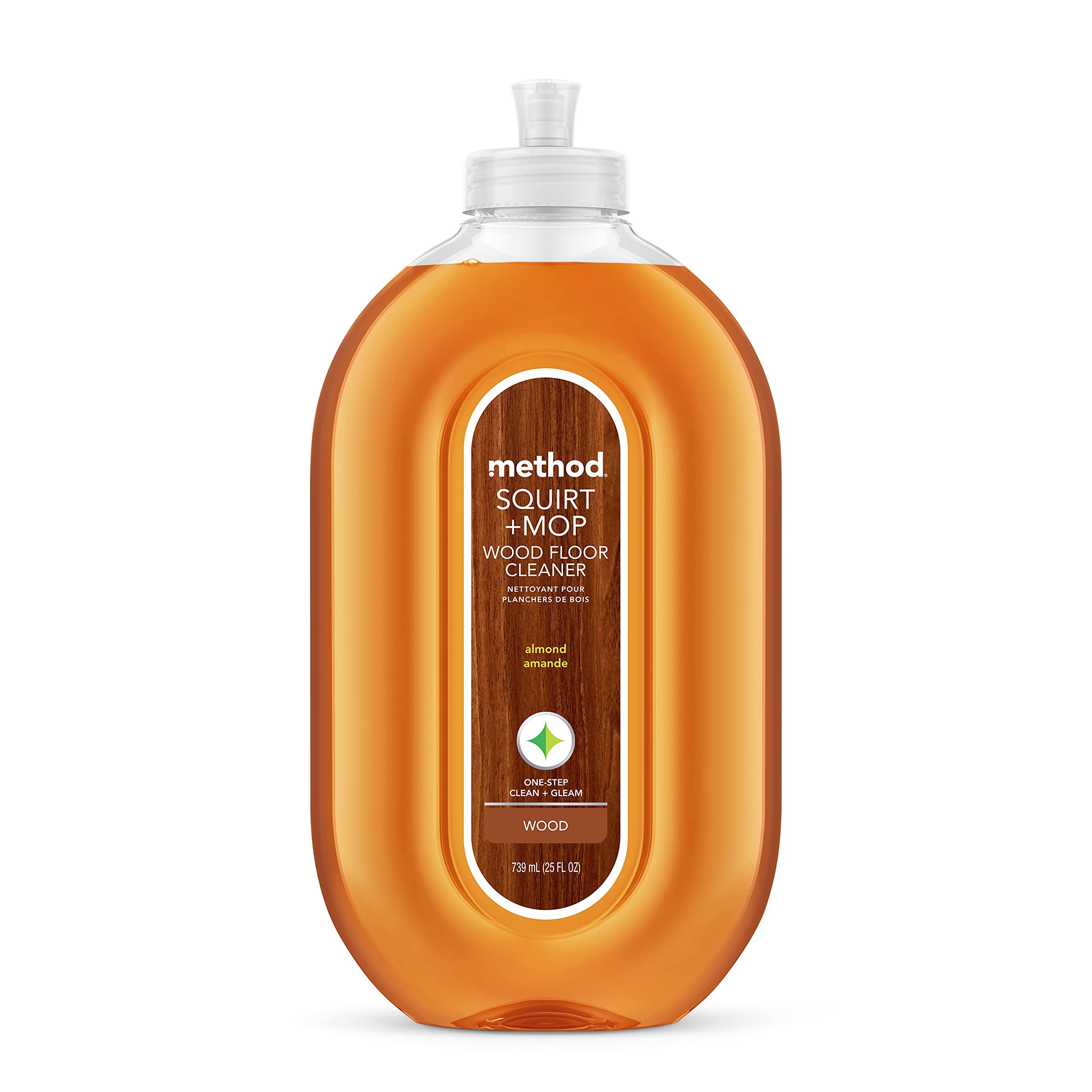 Method Hardwood Floor Cleaner, Squirt + Mop Refill, Use as Laminate or Sealed Wood Floor Cleaner, Almond Scent, 2 Liter Bottle, 1 Pack, Packaging May Vary