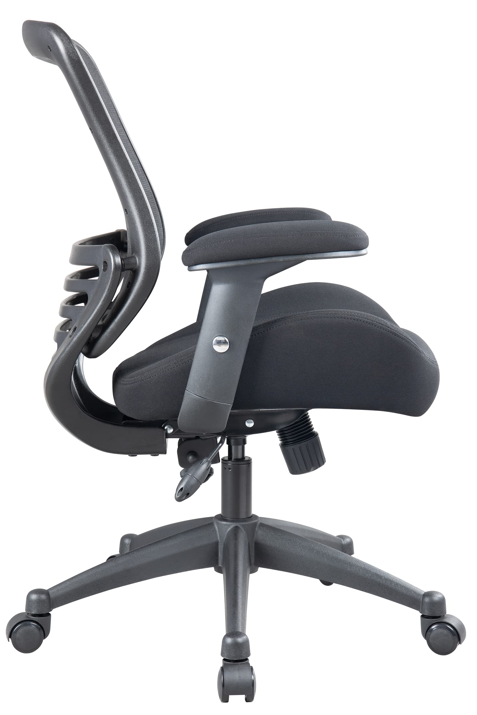 BOLISS Ergonomic Office Computer Desk Chair Height Adjusting Arm Waist Support Function-Black