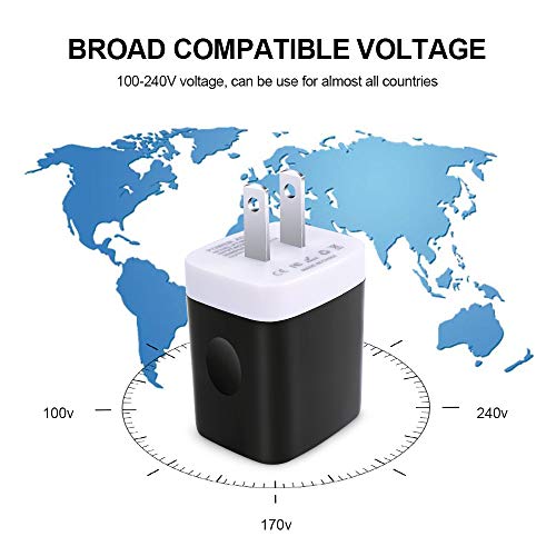 USB Plug Adapter, GiGreen 3-Multi Port USB Wall Charger Fast Charging Block Charger Box Compatible iPhone 14 13 Pro Max 12 SE 11 8 XS,Samsung Galaxy A23 5G S22 S21 FE A13 5G S10e S9 A52,Note21,Pixel 7