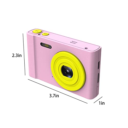 Kids Camera for Boys and Girls Digital Camera with Memory Card 16X Zoom Vlogging Camera 1080P Video Recorder with Multiple Unique Functions Great Birthday Electronic Toys for Children (Pink No Card)