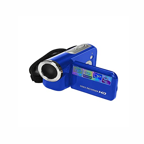 Digital Camera, 16 Million Megapixel Kids Camera, Vlogging Camera with 2.0'' LCD Screen 16X Zoom Compact Portable Mini Rechargeable Camera, Gifts for Students Teens Adults Beginners Seniors (Blue)