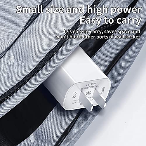 USB C Wall Charger,CKAIEE 30W USB-C Power Adapter, PD Fast Charger Compatible with iPhone 14/iPhone 14 Pro max/iPhone 13 12 11/iPhone 13 12 11 Pro max/X iPad Air Google Pixle Galaxy S21