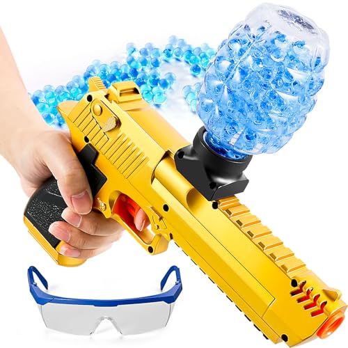 Soft Bullet Foam Shell ejecting Blasters Pellet Ball Pistol Realistic Dart Hand Gun Cool Stuff That Look Real Model Coolest for Age Year Old Boy Toy Teen Teenager teenag Gift Idea (Gold)