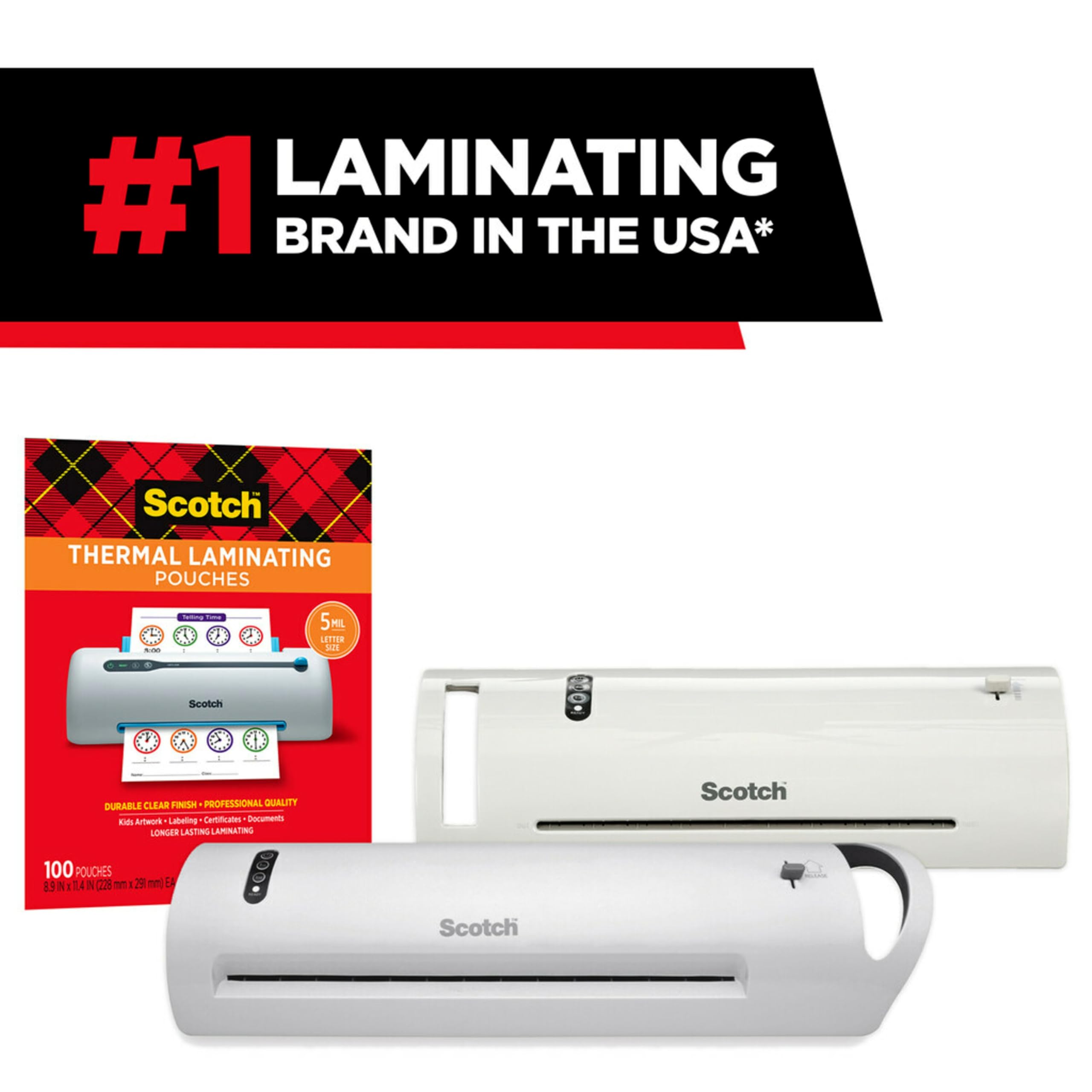 Scotch Thermal Laminating Pouches, 3 Mil thick, Durable, Clean Finish, Professional, Quality, 8.9 x 11.4-Inches, 20-Pack, Clear (TP3854-20)