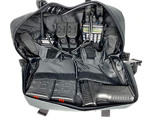 X-FIRE® MOLLE Radio Chest Harness Admin Pouch Pack Tool Bag with Dual Antenna Ports