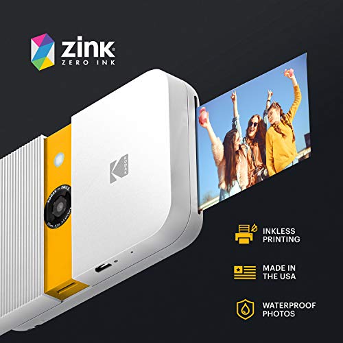 KODAK Smile Instant Print Digital Camera (White/Yellow) Photography Scrapbook Kit