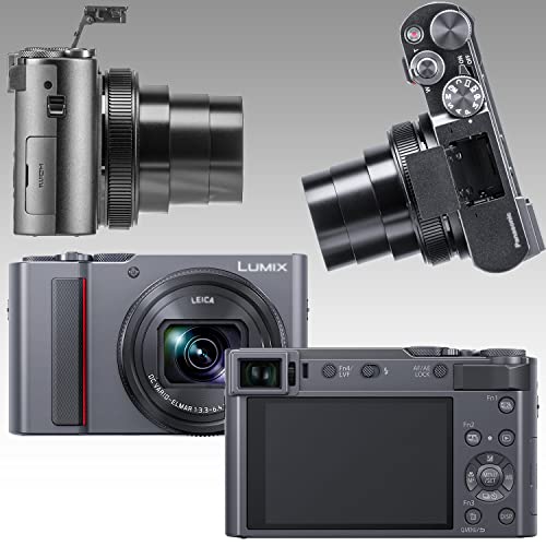 Ultimaxx Essential Panasonic Lumix TZ220D Digital Camera Bundle (Silver) - Includes: 64GB Ultra SDXC, Replacement Battery (1200mAh), Camera Case, High-Speed Memory Card Reader & More (13pc Bundle)