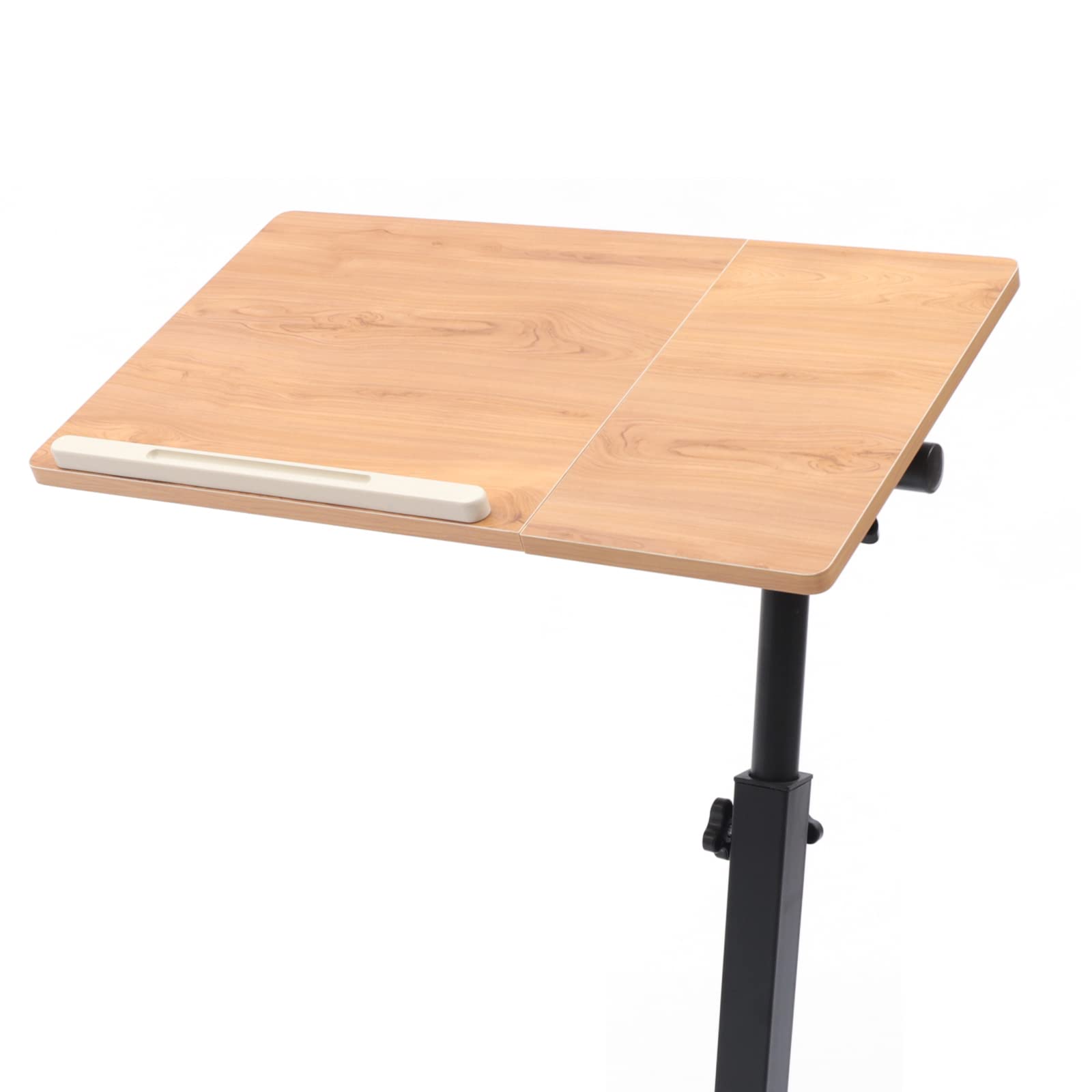 Fetcoi Rolling Laptop Desk, Desktop 360°Rotation Height Adjustable Laptop Table Laptop Cart Laptop Stand for Couch, Bed, Recliner, Chair, Standing