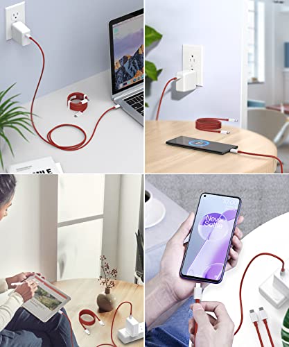 Oneplus Warp Charger for 9R/9/9 Pro, Oneplus Warp Charger 65w Set Compatible with 8 Pro/8T/8/7 Pro/7T/7T Pro, Include 65w Power Adapter, 2 Pack USB Dual Type-C Data Cable (1M/3.3ft) (1,5M/5.0ft)