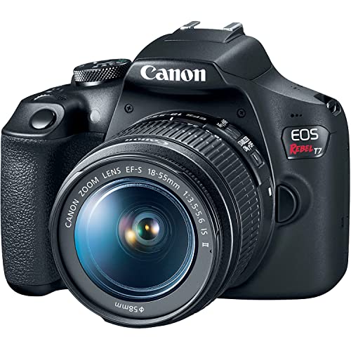 Camera Bundle for Canon EOS Rebel T7 DSLR Camera with EF-S 18-55mm f/3.5-5.6 is II Lens and Accessories Kit (64GB, Hand Grip Tripod, Flash, and More) (Renewed)