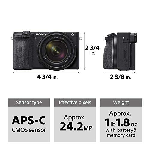 Sony Alpha A6600 Mirrorless Camera with 18-135mm Zoom Lens (Renewed)