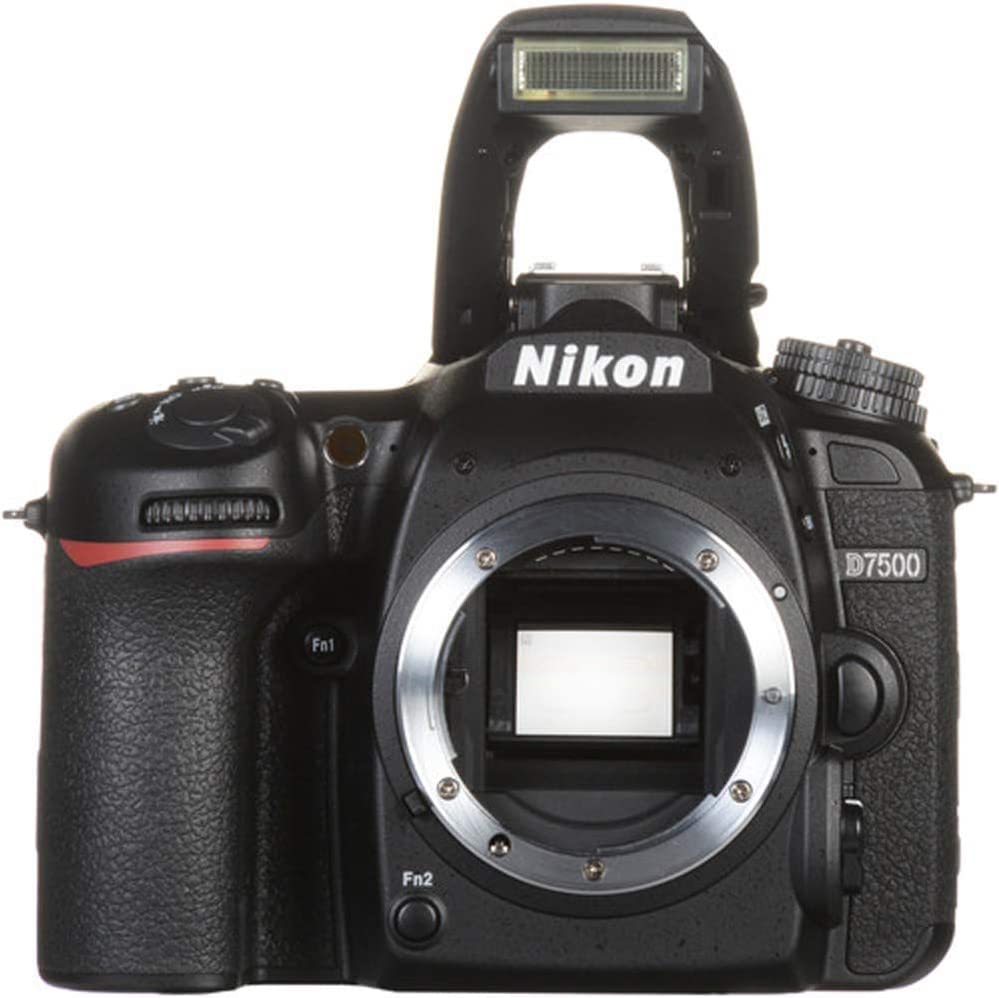 Nikon D7500 20.9MP DSLR Digital Camera (Body Only) (1581) Deluxe Bundle Kit with Sandisk 64GB SD Card + Large Camera Gadget Bag + Spare EN-EL15 Battery + Camera Cleaning Kit + More