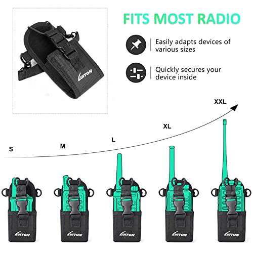 Radio Holster Radio Strap Firefighter EMS EMT Bundle Set Includes Anti-Sway Strap for Radio Strap,Radio Holder,Shoulder Strap Fits for Two-Way Ham Walkie Talkie Radio Scanner