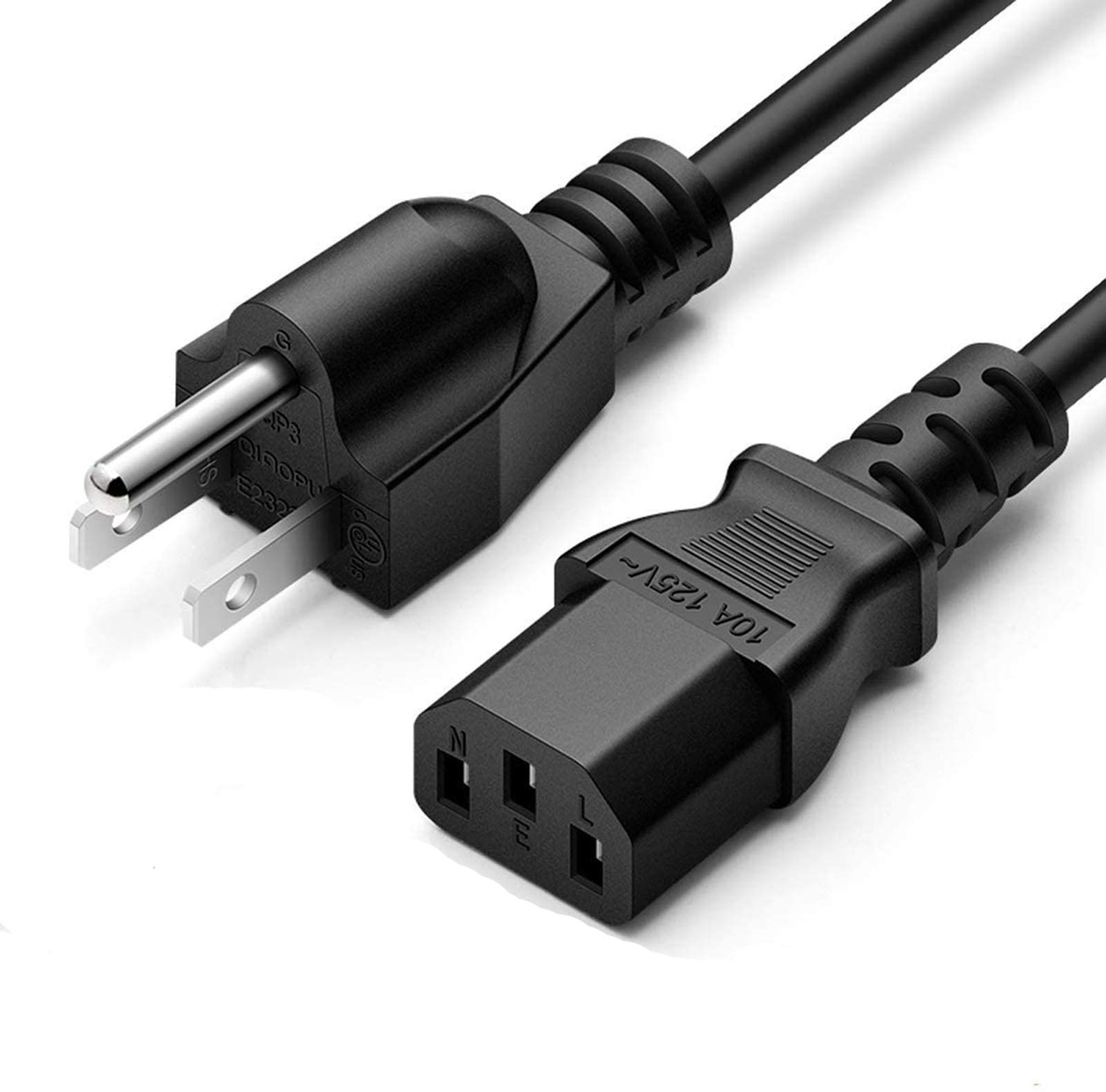 AMSK POWER 3-Prong 12 Ft 12 Feet Ac Power Adapter US Extension Wall Cord Power Cable for Microsoft Xbox 360 Brick Charger Adapter