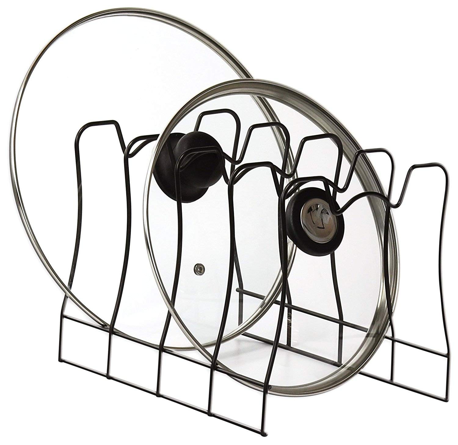 SimpleHouseware Kitchen Pot Lid Rack Holder Organizer, Bronze