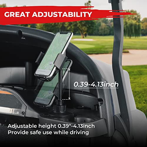 kemimoto Car Cup Holder Phone Mount 360° Adjustable Cell Phone Holder Compatible with Car, Golf Cart, Truck, ATV, Black