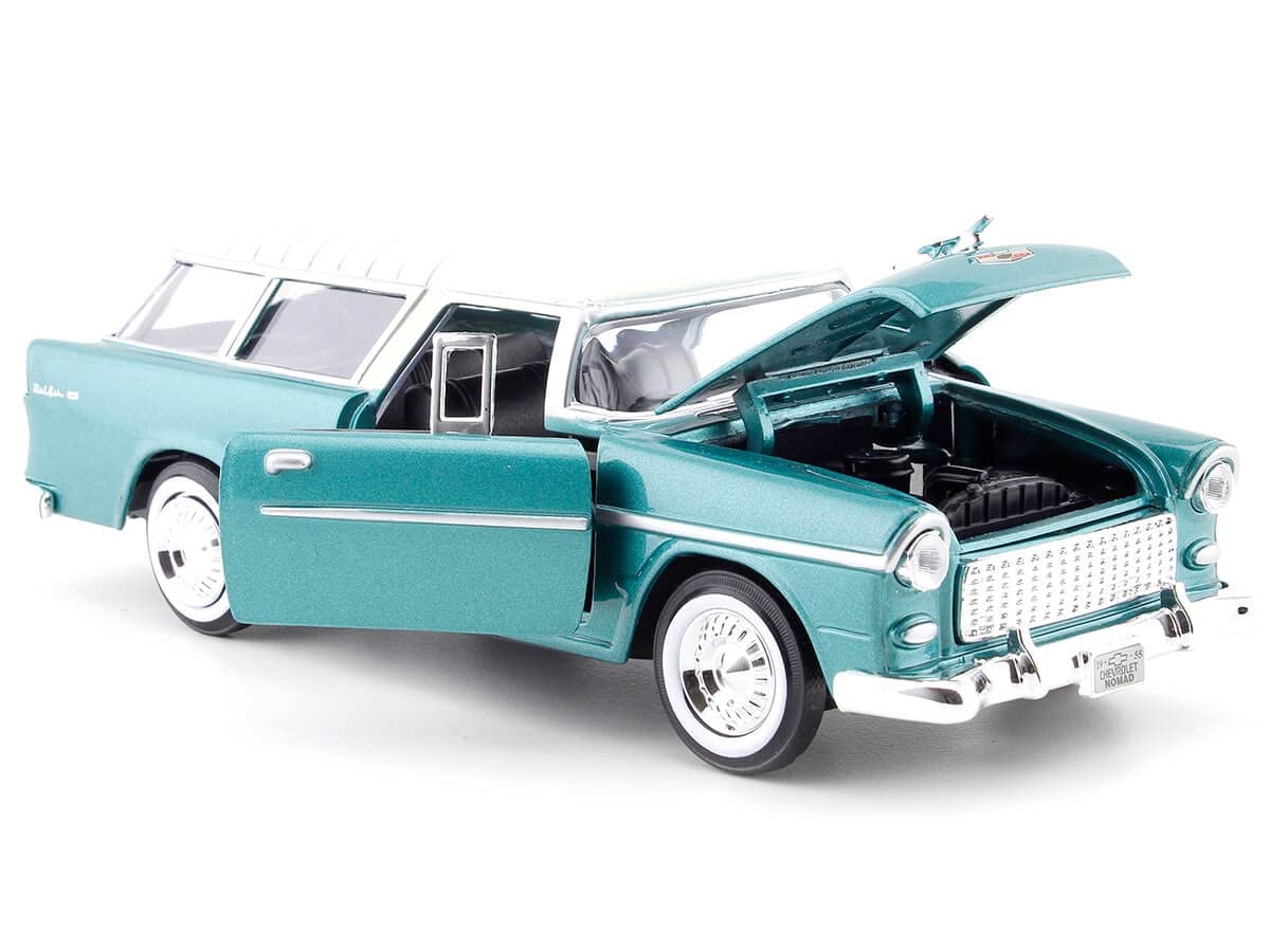 MOTORMAX 73248 1955 55 Chevy BEL AIR Nomad Wagon 1/24 DIECAST Green,#G14E6GE4R-GE 4-TEW6W206529