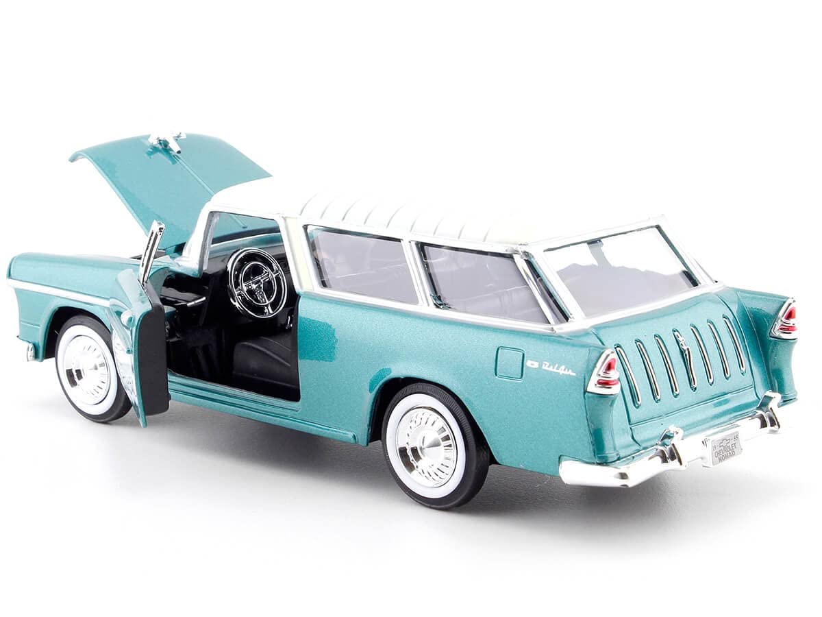MOTORMAX 73248 1955 55 Chevy BEL AIR Nomad Wagon 1/24 DIECAST Green,#G14E6GE4R-GE 4-TEW6W206529