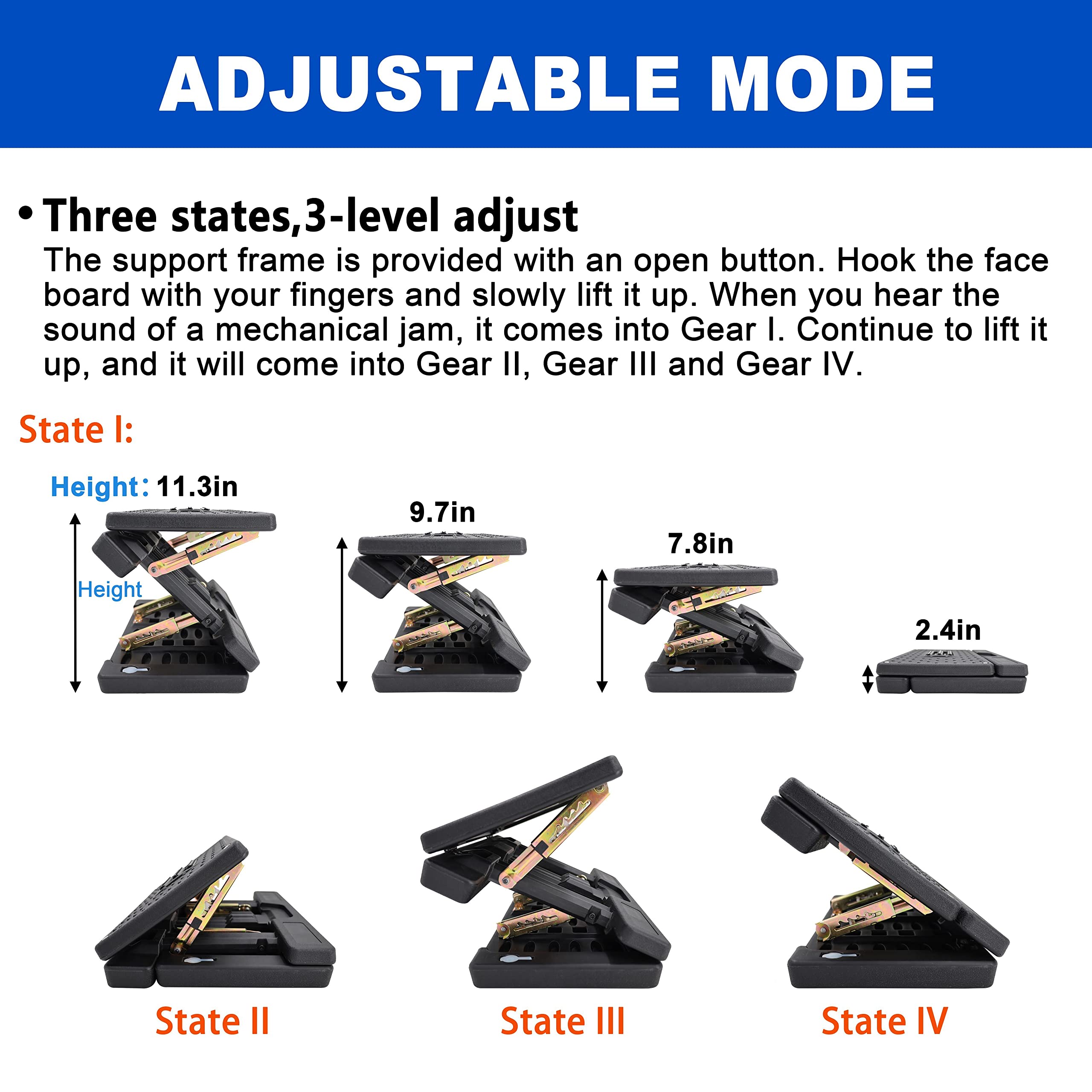 Adjustable Office Foot Rest Under Desk at Work, Leg Rest with Massage Surface Roller, Ergonomic Adjustment ,Bottom Can Be Filled with Water(Black)