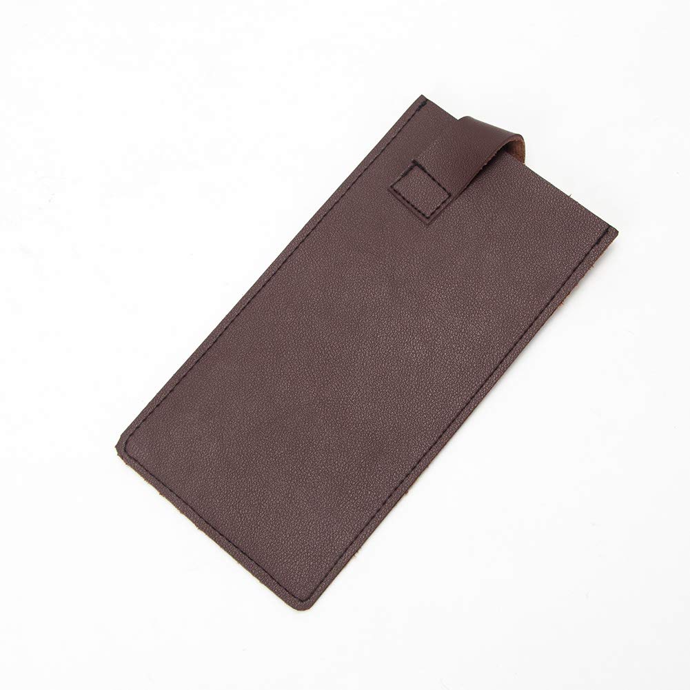 PU Leather Meat Cleaver Sheath, Waterproof Wide Knife Protectors, Durable Butcher Chef Knife Edge Guards, Heavy Duty Cleaver Covers (Dark Brown -PU Leather)