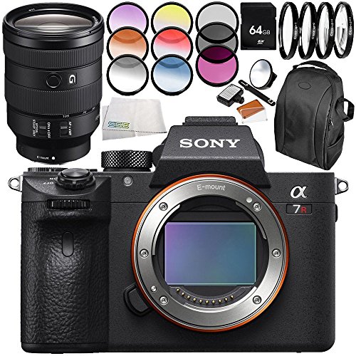 Sony Alpha a7R III Mirrorless Digital Camera with Sony FE 24-105mm f/4 G OSS Lens 10PC Accessory Bundle – Includes 64GB SD Memory Card + More