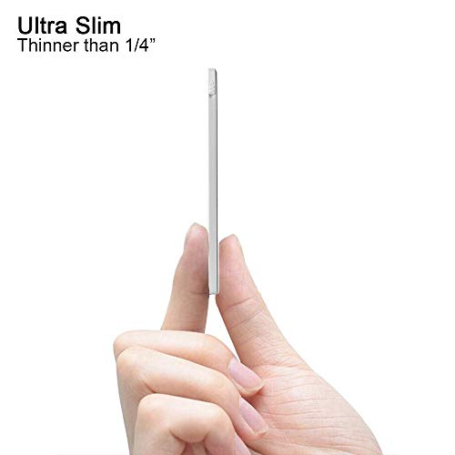 Attom Tech 2500mAh Power Bank Mini,Back-up Phone Battery Pack Ultra Slim,Pocket Size Thin External Phone Battery Pack Emergency Phone Power Built-in Charging Cable for Android Micro USB and Apple(WHT)
