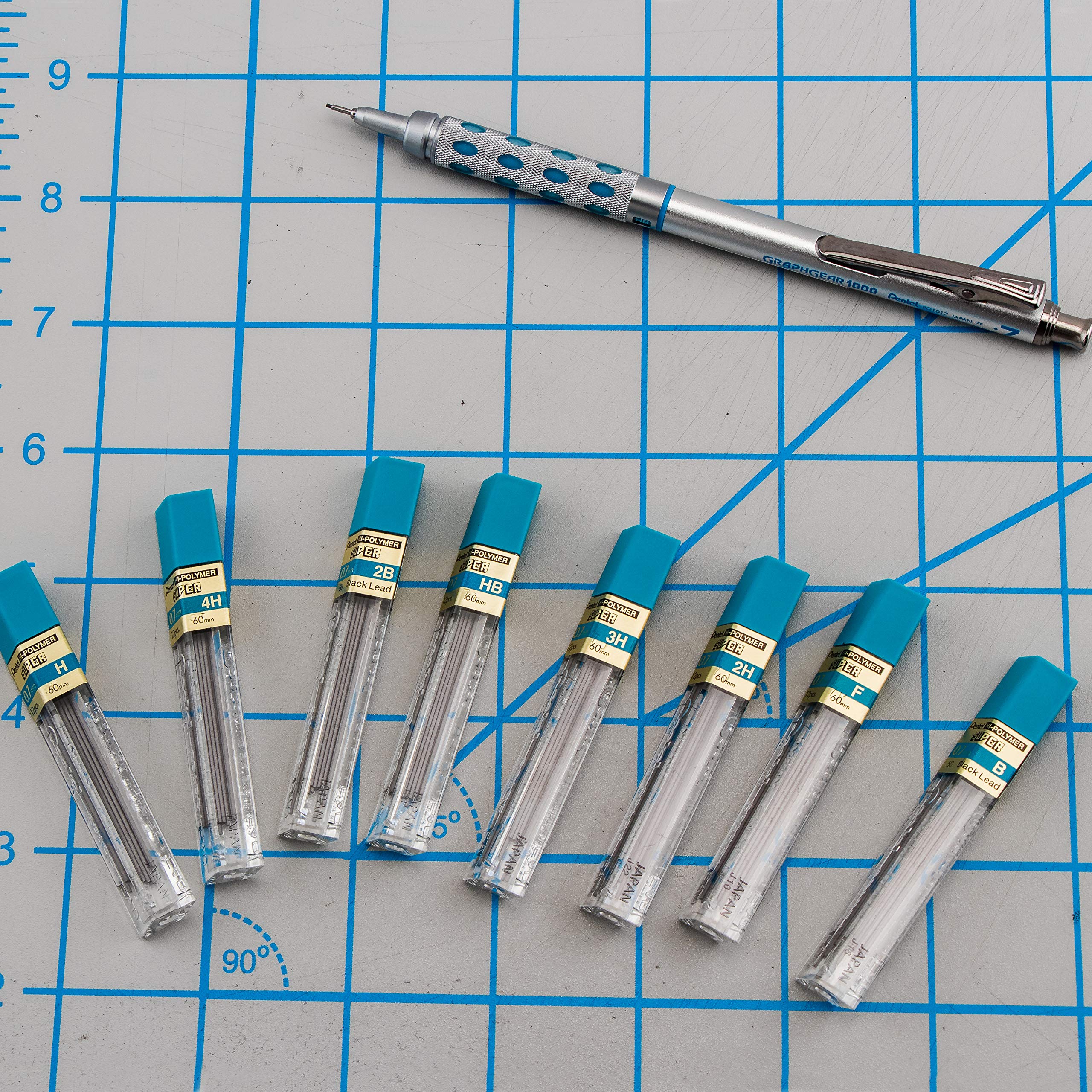 Pentel® Super Hi-Polymer® Lead Refills, Medium Point, 0.7 mm, B Hardness, Pack Of 36 Refills