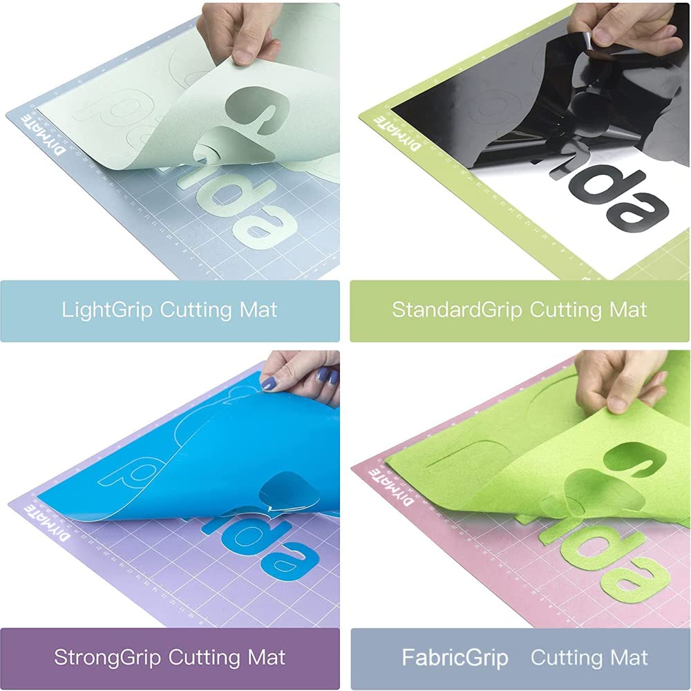 Cutting Mats for Cricut, DIYMATE 3 Pack 12x12 inch Light Grip Adhesive Cutting Mats for Cricut Maker 3/Maker/Explore 3/Air 2/Air/One, Quilting Cutting Mats Accessories Replacement