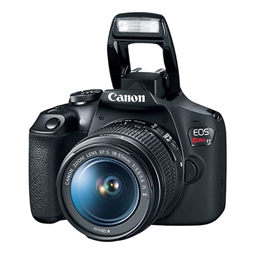Canon EOS Rebel T7 DSLR Camera w/EF-S 18-55mm f/3.5-5.6 is II Lens + EF 75-300mm f/4-5.6 III Lens + 500mm f/8 Focus Lens + 2X 64GB Memory + Case + Filters + Tripod + More (35pc Bundle)