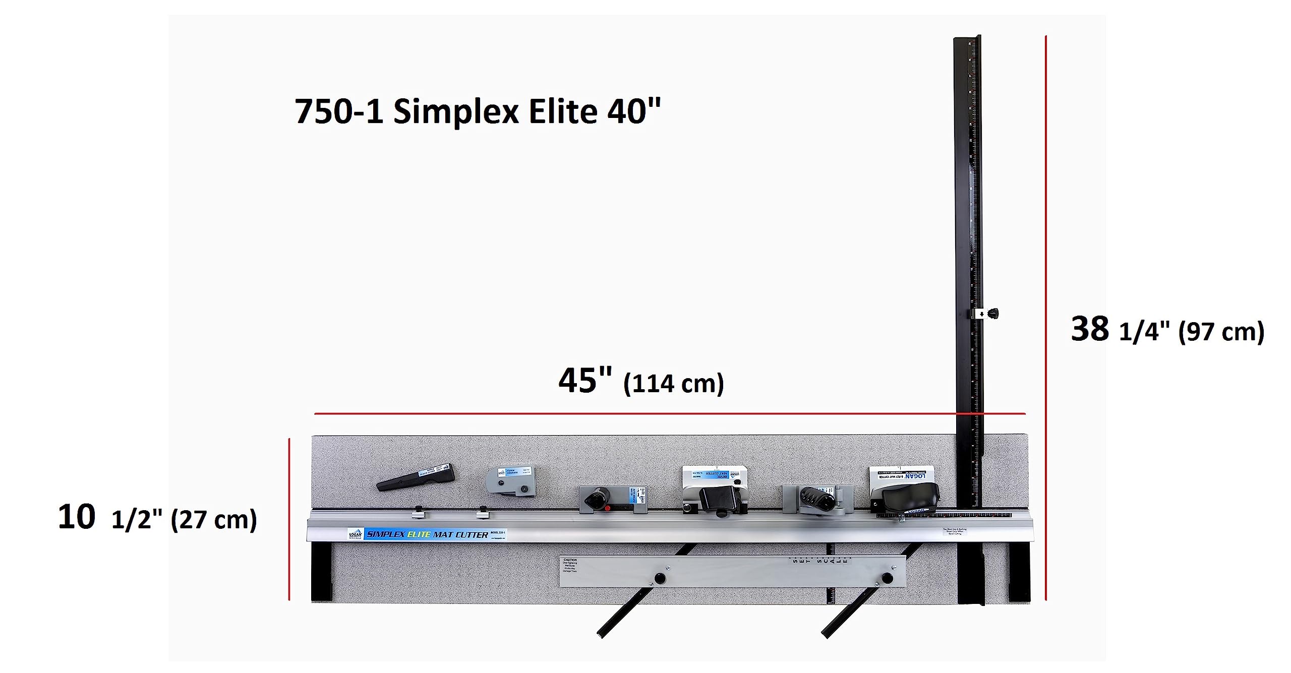 Logan Graphic Products 750-1 Simplex Elite Mat Cutter System, 40 inch Capacity (750-1DS)