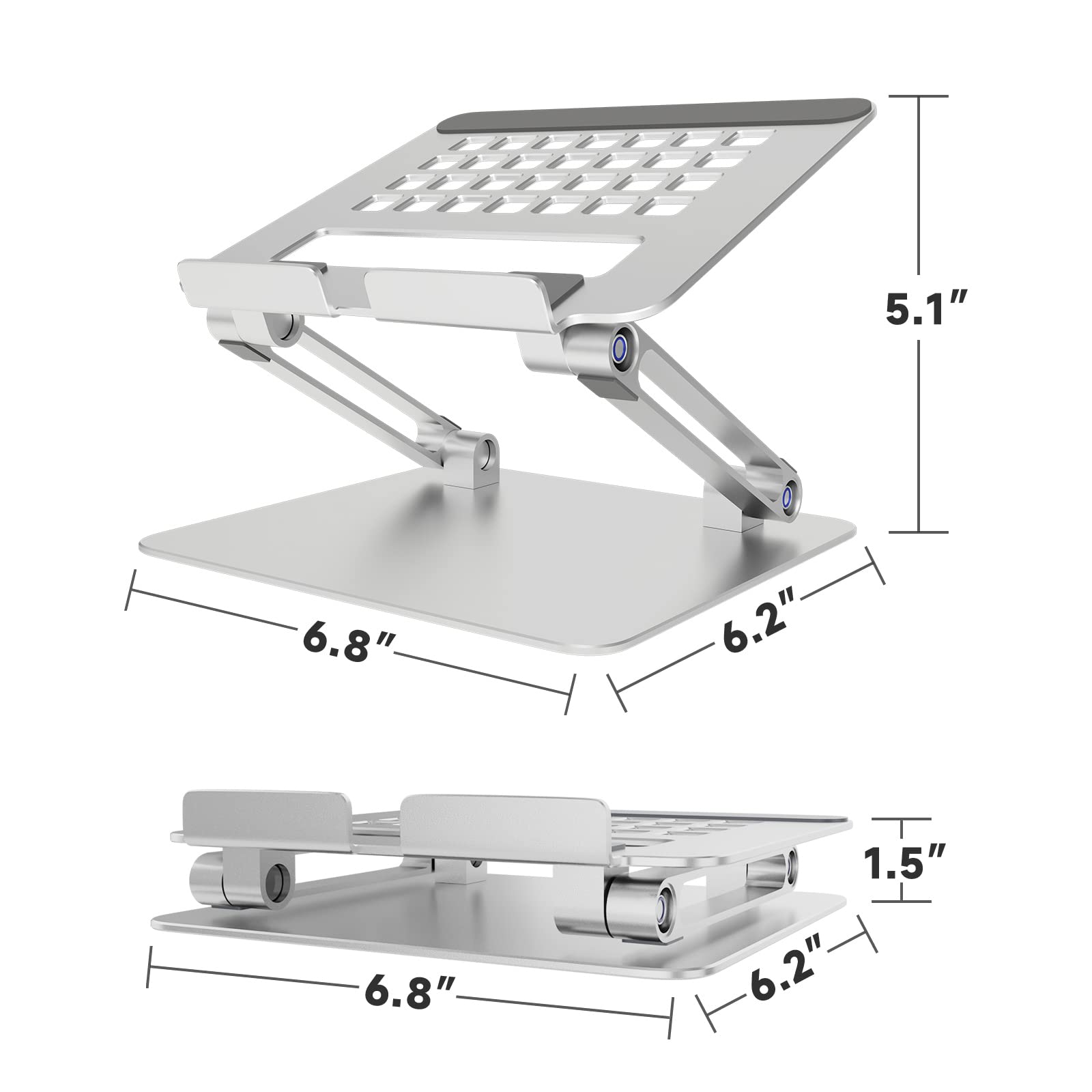 Tablet Stand, Adjustable Tablet Stand for Desk, Foldable ipad Stand, Foldable Tablet Holder with Hollow Design for Bigger Sized Phones and Tablets, Fits for All 4-13inch Tablets