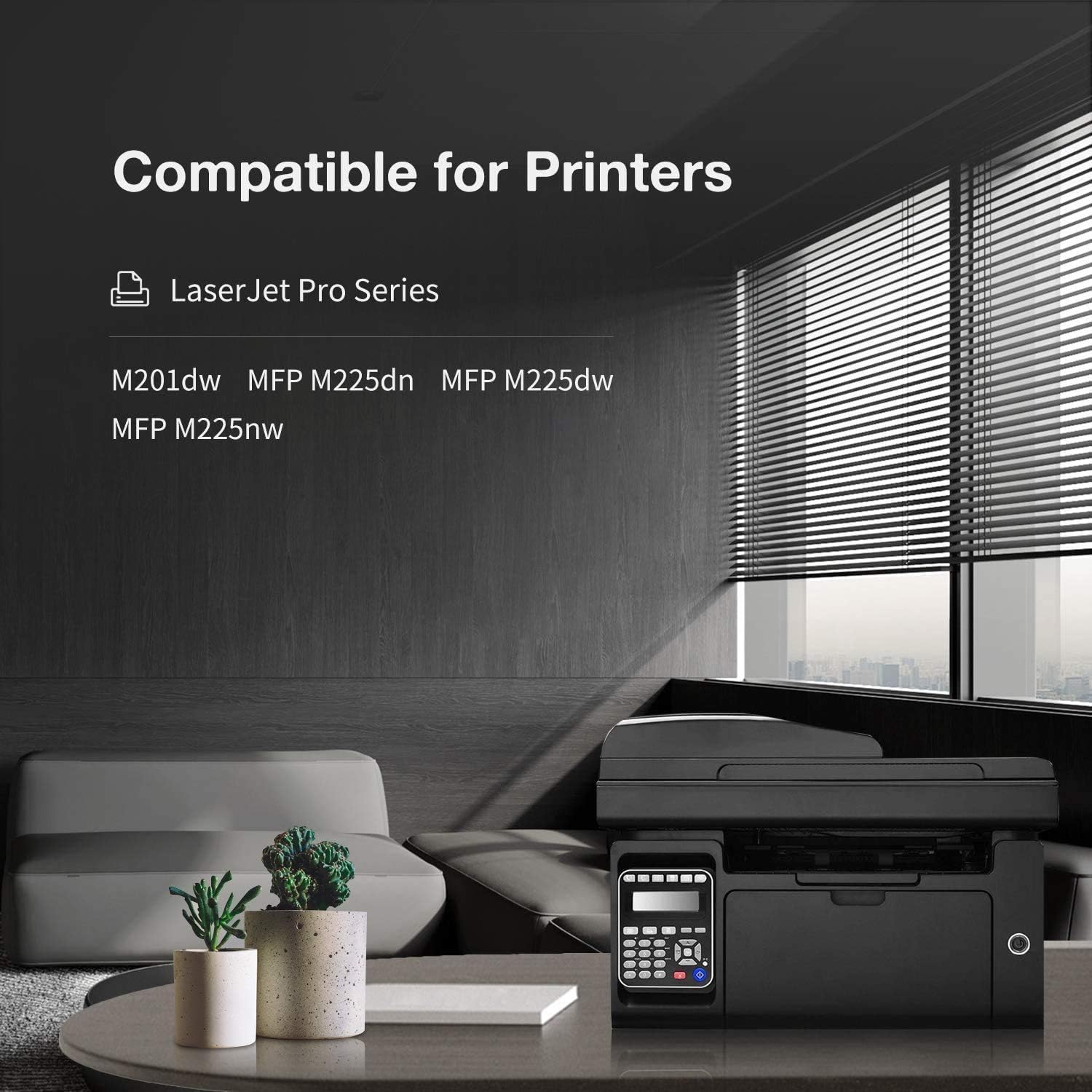 LEMERO Compatible Toner Cartridge Replacement for HP 83X CF283X 83A CF283A High Yield - use with Laserjet Pro M201dw MFP M225dw MFP M225dn MFP M225nw (Black, 4-Pack)
