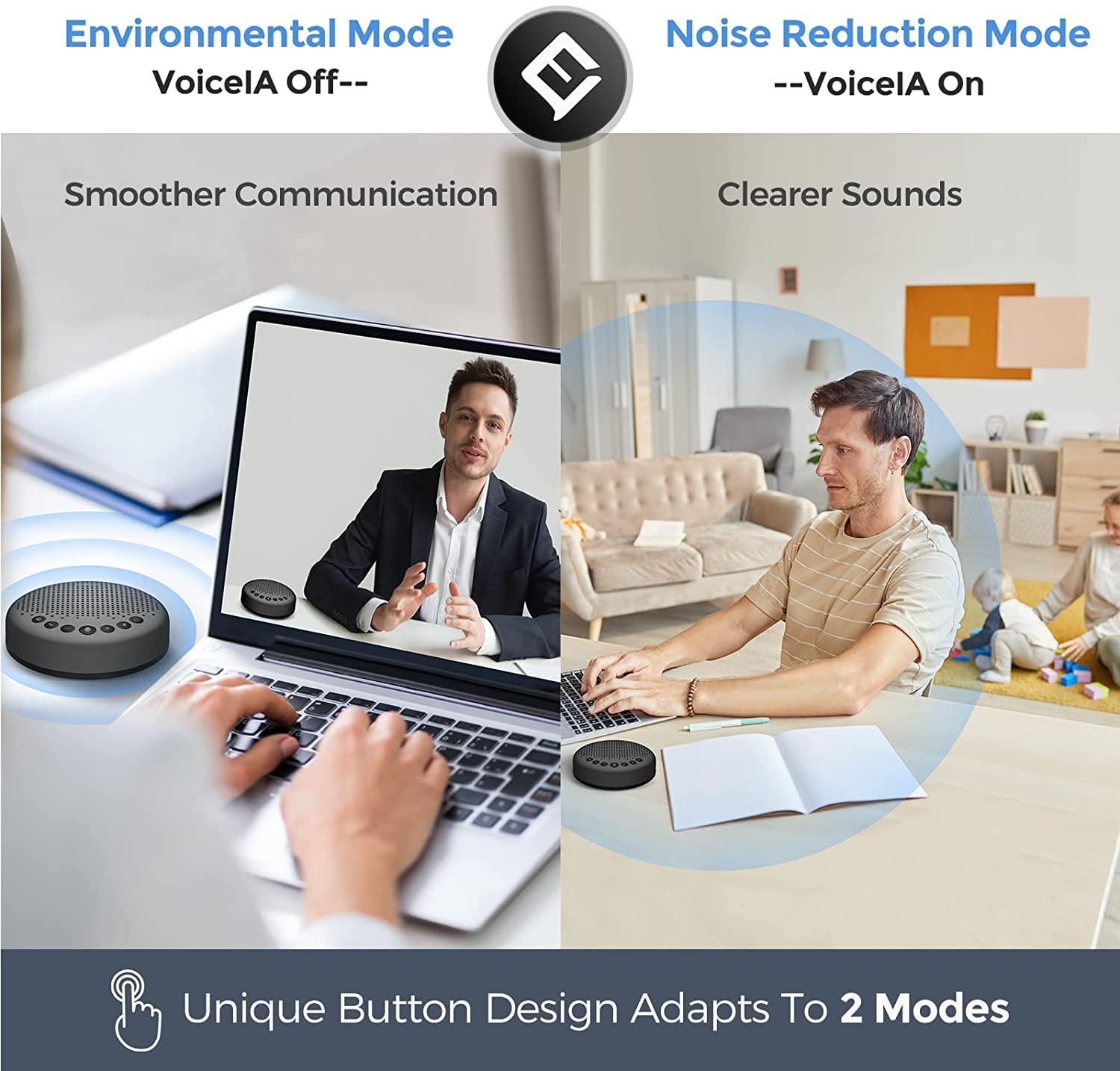 EMEET Conference Speaker and Microphone Luna & EMEET USB Speakerphone for Live Streaming C990