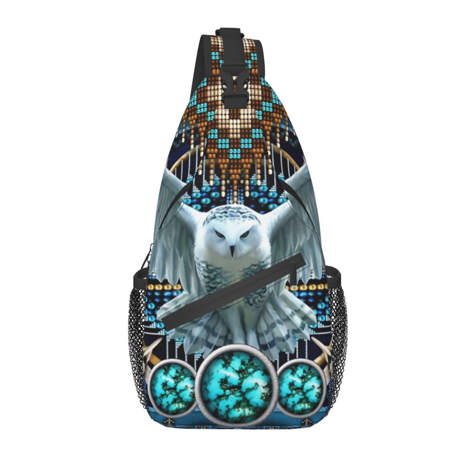 Native Southwest American Indian Sling Bag,Multipurpose Shoulder Bags Travel Hiking Chest Backpack for Women Men