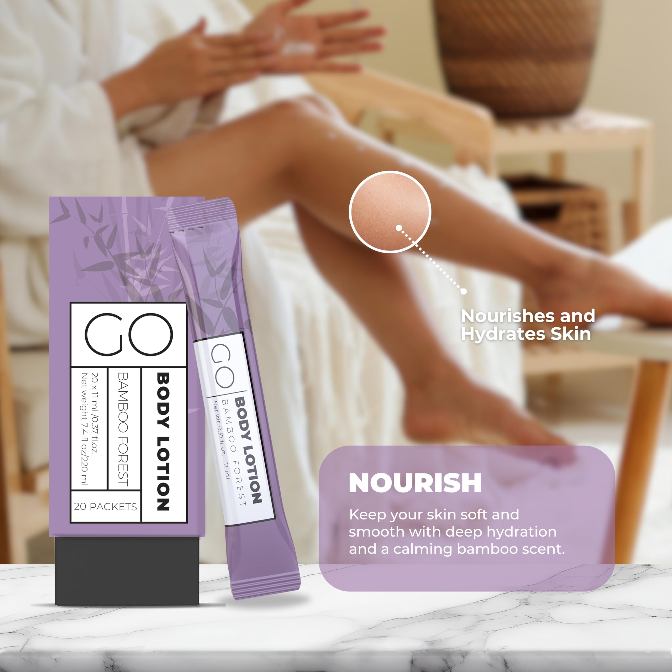 GO Essentials Travel Lotion Packets – Single Use Body and Hand Lotion for Hydrated Skin and Travel Size Toiletries. Airline Friendly – Portable Bulk Travel Size Lotion Packets. Womens Gift Set, Homeless Supplies Bulk Lotion, AirBnB Essentials