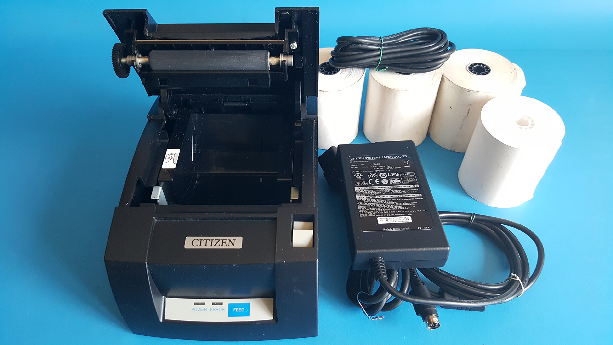 Citizen CT-S310A Thermal Receipt Printer USB with AC Adapter and 4 Rolls