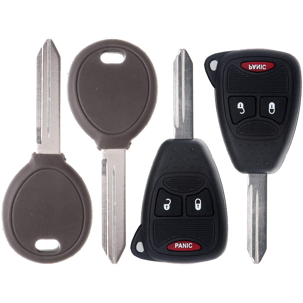 ANGLEWIDE Car Key Fob Keyless Entry Remote Replacement for Grand for Cherokee for Commander for Liberty for Patriot for Compass for Wrangler 05-13 (FCC 05134937AA) 4pad