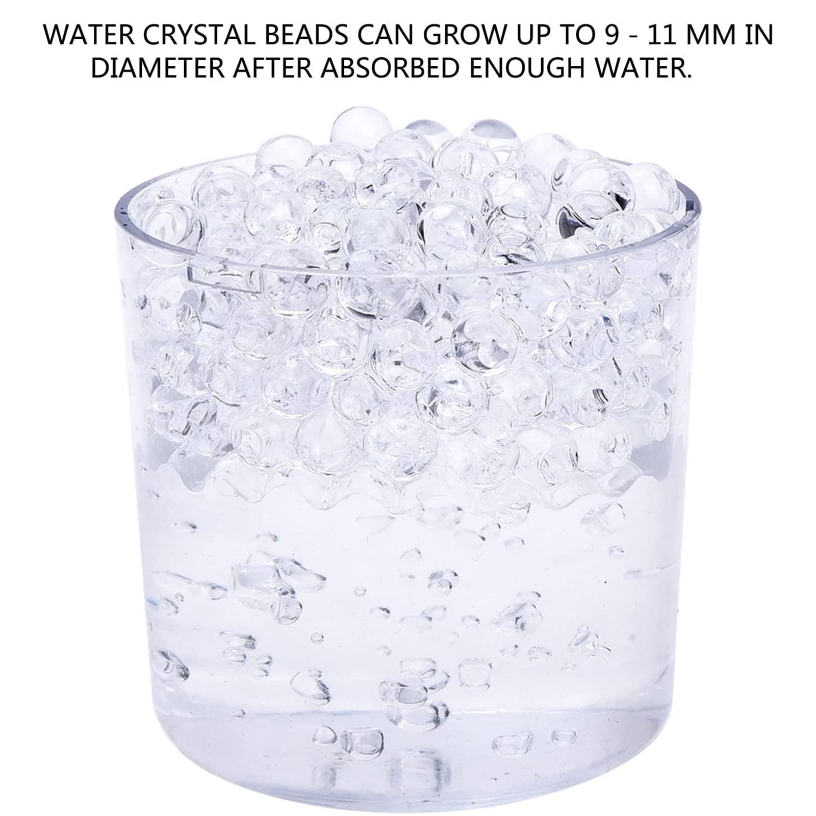 Hicarer 10000 Pieces Vase Filler Beads Gems Water Gel Beads Growing Crystal Pearls Wedding Centerpiece Decoration (Clear)