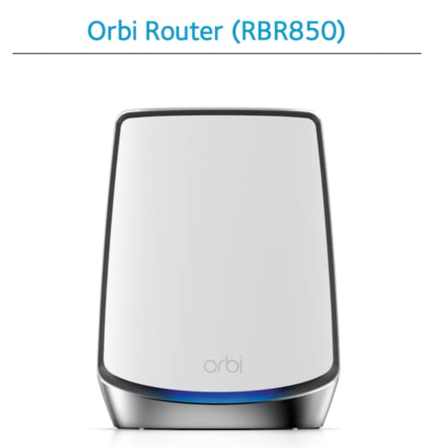 Orbi RBR850 Whole Home AX6000 Tri-Band Mesh WiFi 6 System (Router Only), White (Renewed)