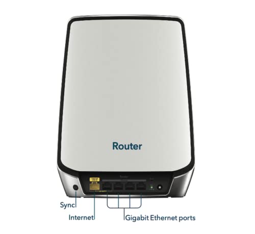Orbi RBR850 Whole Home AX6000 Tri-Band Mesh WiFi 6 System (Router Only), White (Renewed)