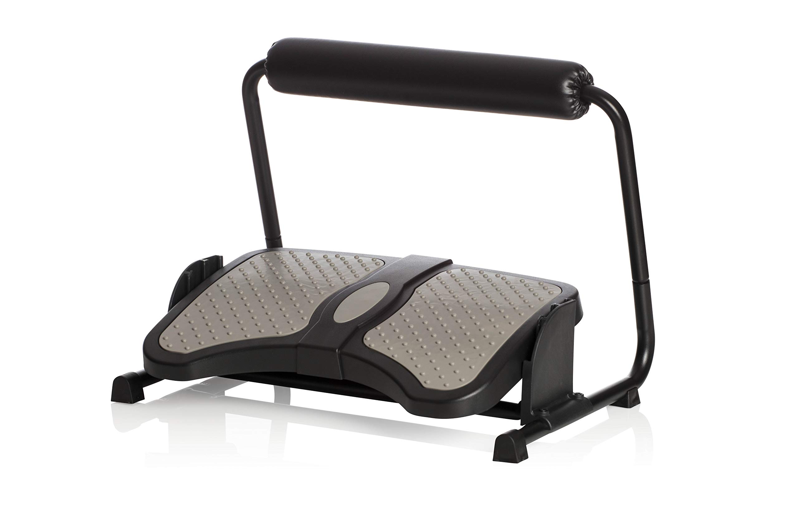 SUN-FLEX Ergonomic Height Angle Adjustable Footrest Under Desk for Sitting and Standing,Intuitive Foot Stool and Leg Support for Standing Desk (Black)