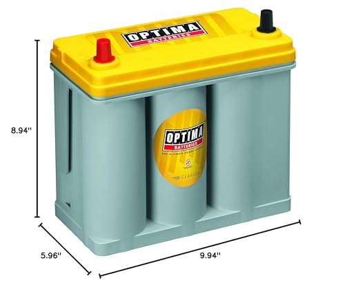 OPTIMA Batteries High Performance DS46B24R YellowTop Dual Purpose Sealed AGM Car, Truck and SUV Battery, 450 CCA, Maintenance Free, Versitile Mounting, Fits Select Prius Models