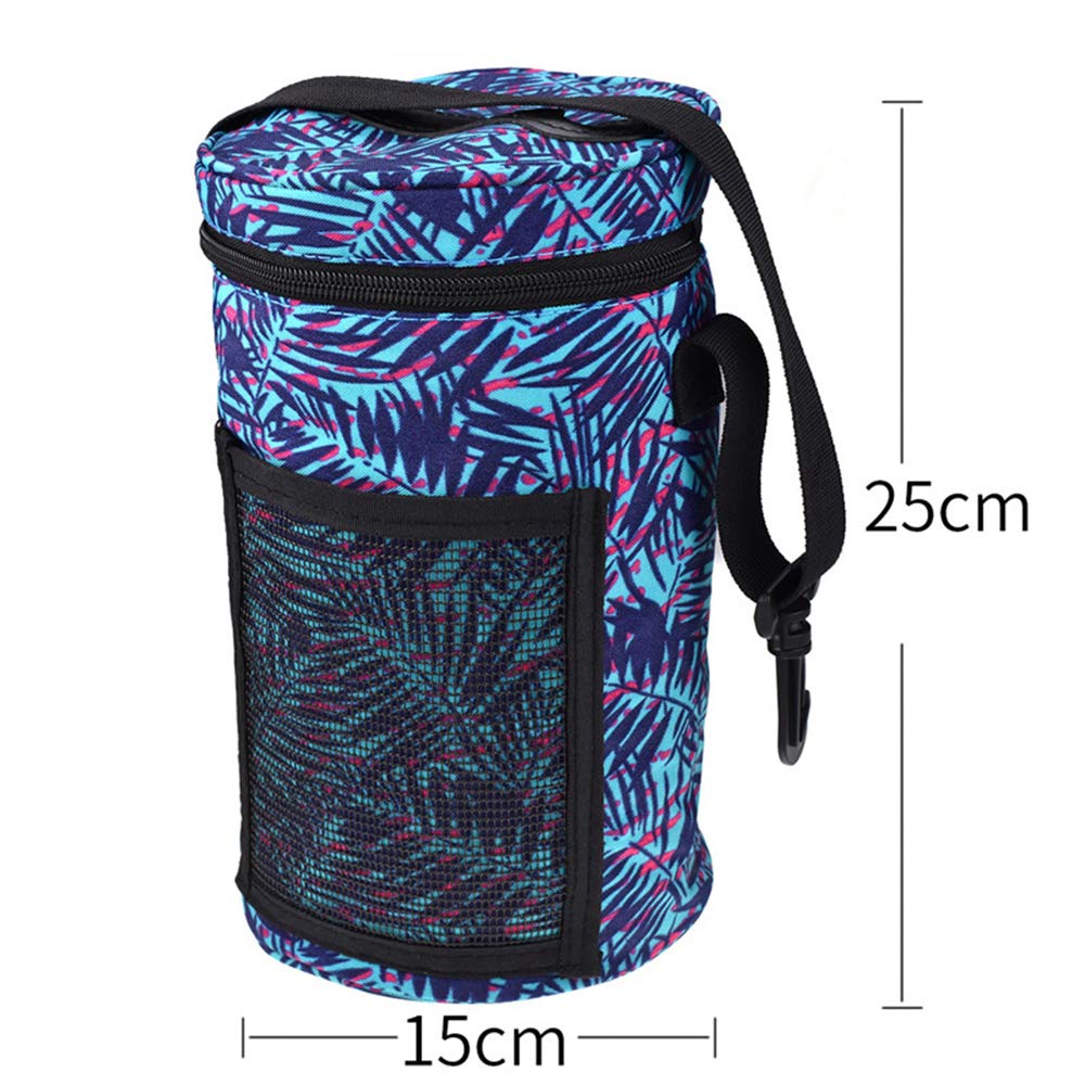 LNKA Knitting Bag for Yarn Storage,Crochet Hooks, Needles and Woolfor Accessories and Slits on Top to Protect Yarn and Prevent Tangling (Free 6 Pack Cotton Mini Yarn) (Medium Size+6 Pack Yarn)