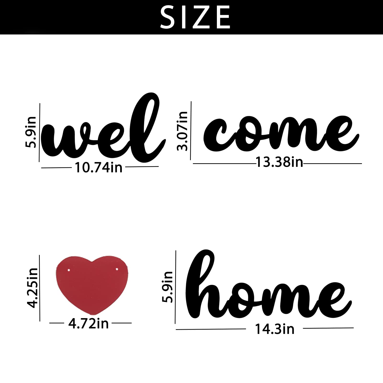 Welcome Home Banner and Sign Decor Black Glitter Pre-Strung Banner for House Warming Military Army Homecoming Party Decorations (Style-1)