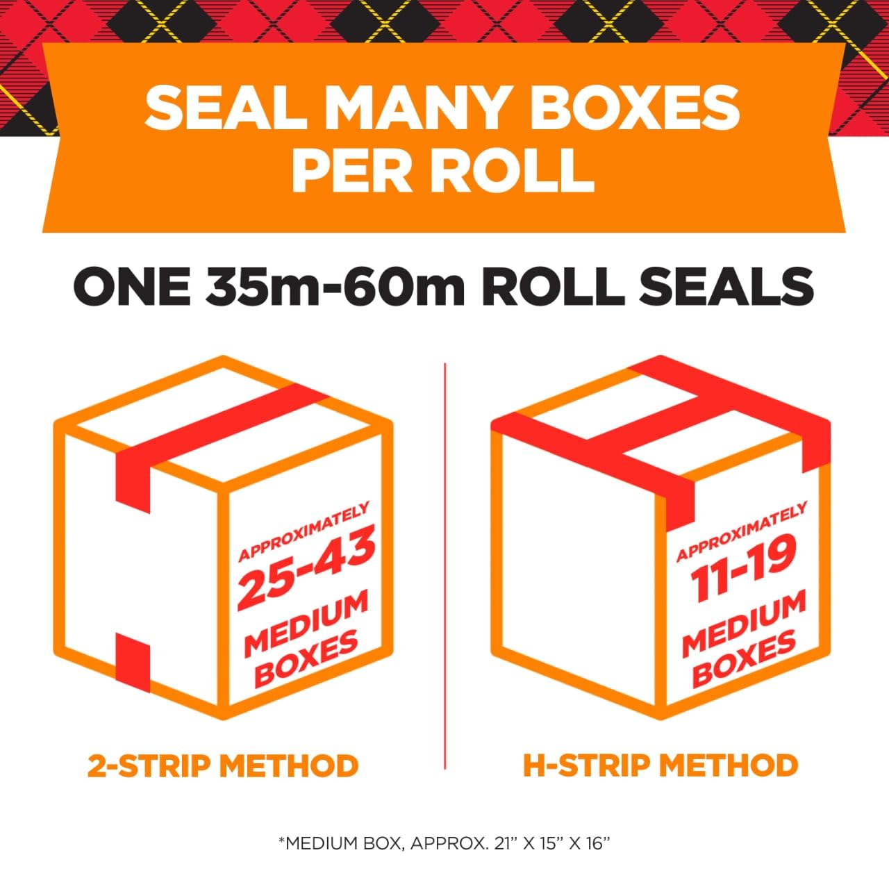 Scotch Long Lasting Storage Packaging Tape, 1.88" x 54.6 yd, Designed for Storage and Packing, Stays Sealed in Weather Extremes, 3" Core, Clear, 1 Roll (3650)