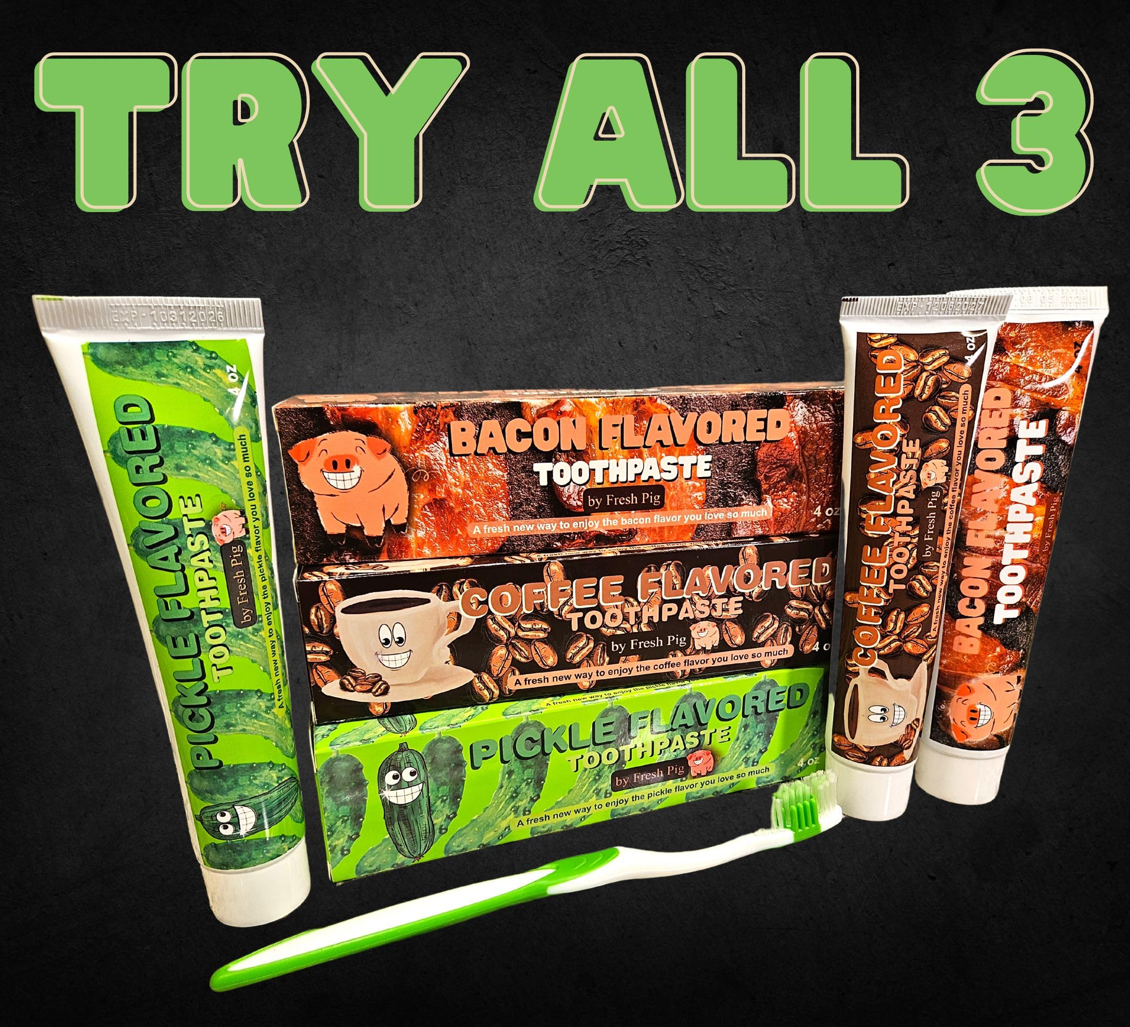 Fresh Pig Bacon Flavored Toothpaste - a Fun Gift for Bacon Lovers, Coworker Secret Santa