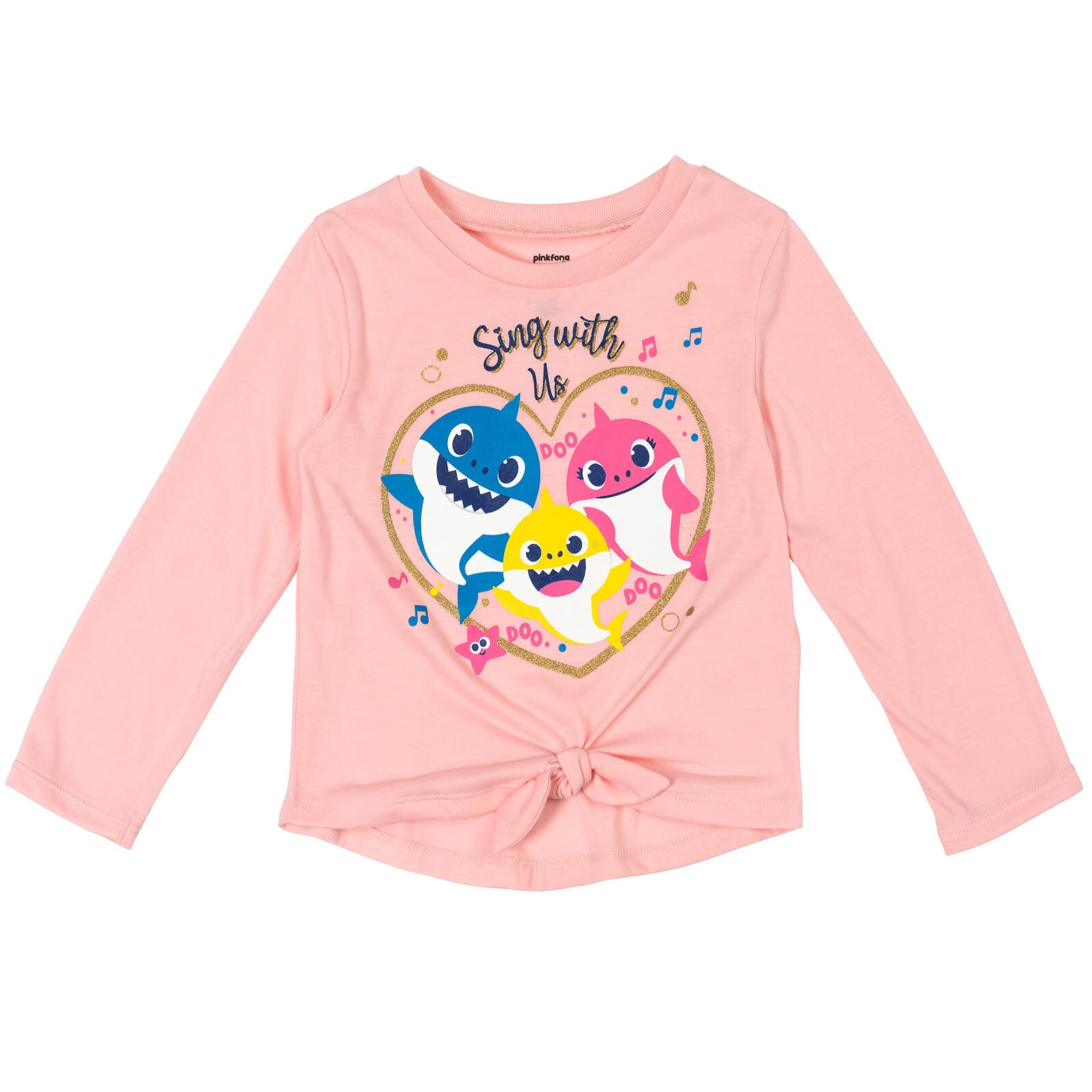 Pinkfong Baby Shark Daddy Mommy Baby Girls T-Shirt Legging Blue/Pink 18-24 Months
