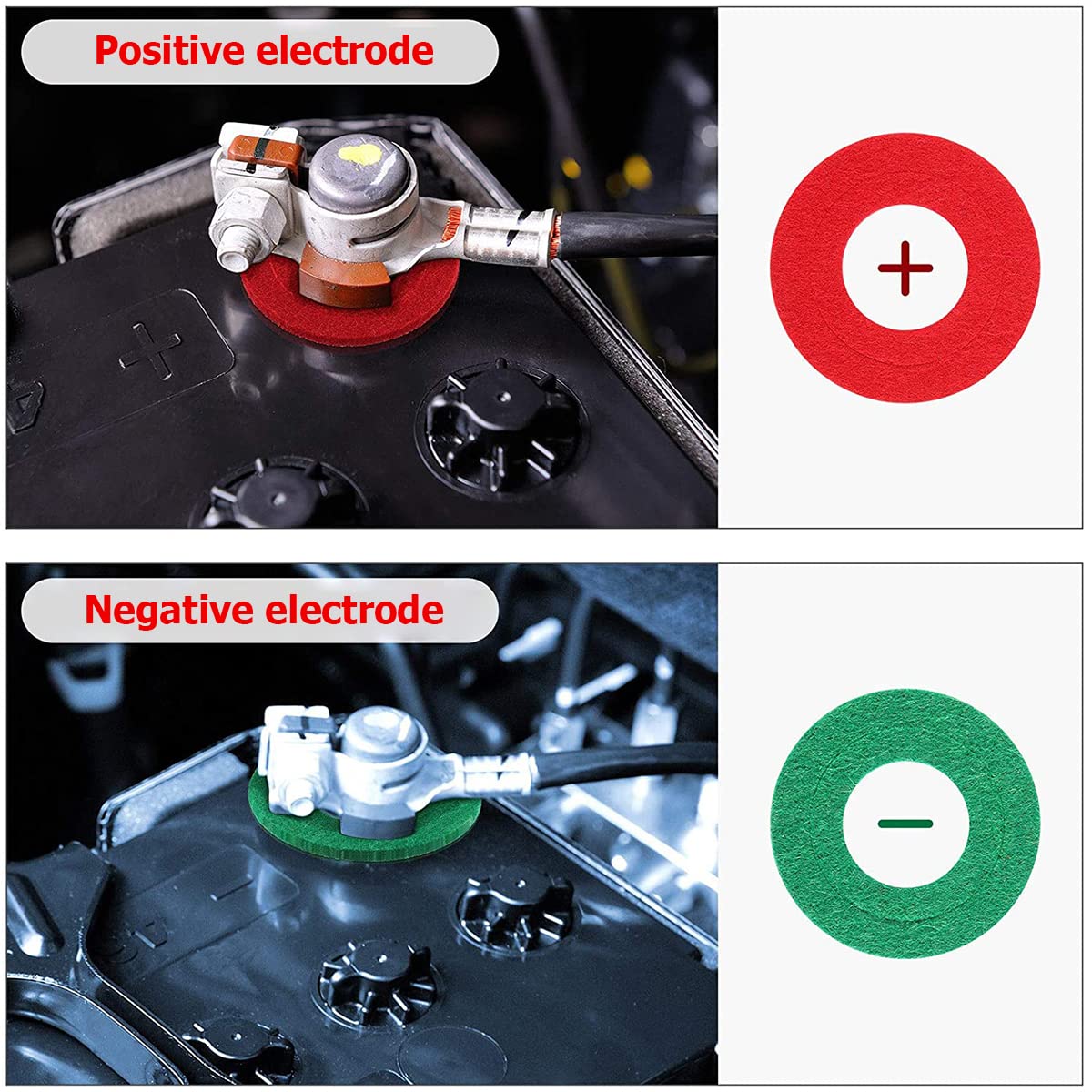 12PCS Battery Terminal Anti Corrosion Washers Fiber Protector, Car Battery Prevention Shim, Automotive Accessories Universal for Car, Marine, Boat, RV
