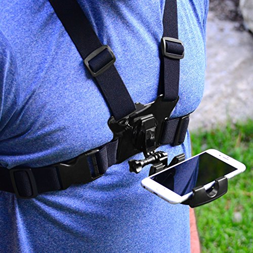 Pixlplay β Smartphone Chest Mount - Universal Holder Compatible with iPhone and Samsung Phone Mount for Filming or Photos