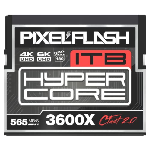 1TB PixelFlash CFast 2.0 Memory Card 3600X HyperCore 565MB/s SATA3 VPG180 CFast Card Compatible w/DSLR Cinematic Video & Photo cams Lab Tested-Certified Flash Memory 1024GB 2023 Model